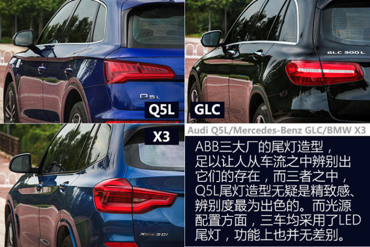 Q5L/GLC/X3对比评测 谁是最强德系2.0T_自媒体_一猫汽车网